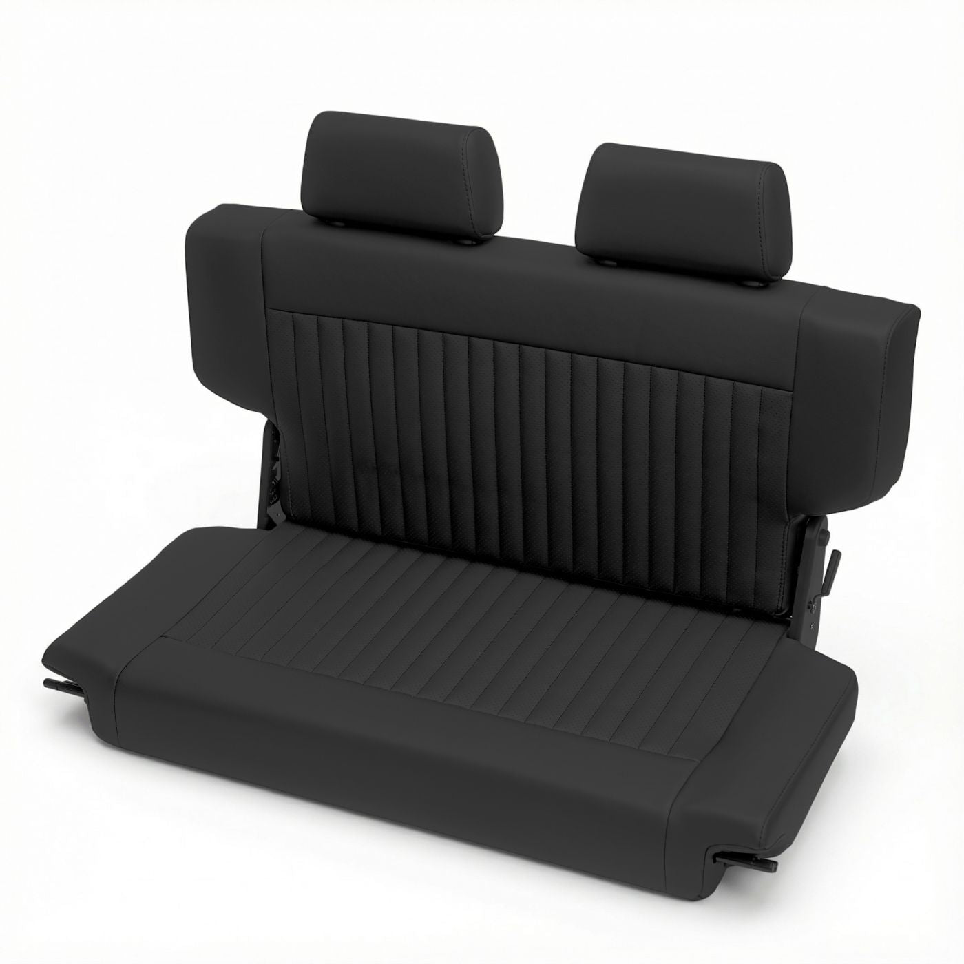 Fold & Tumble Rear Bench Seat | Rich Black | Vertical Pleats – Caballo